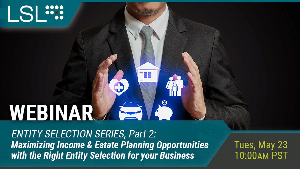 Webinars for Business and Non-Profit - LSL CPAs