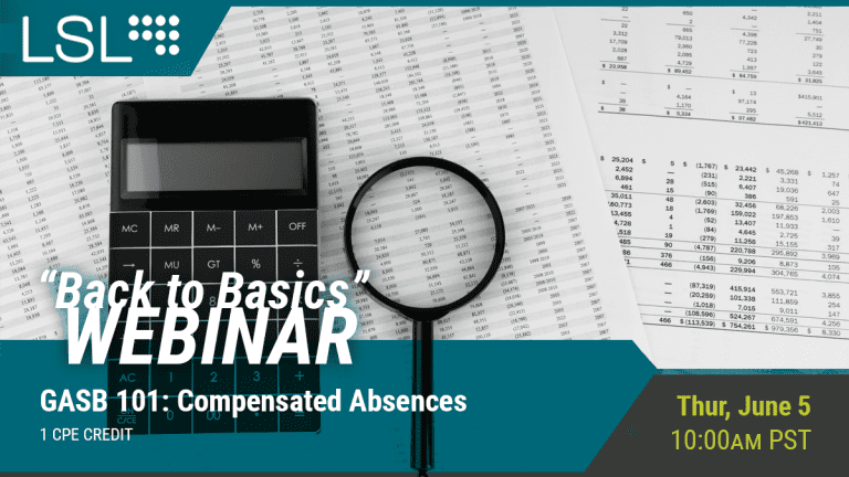 Webinars For Government - LSL CPAs